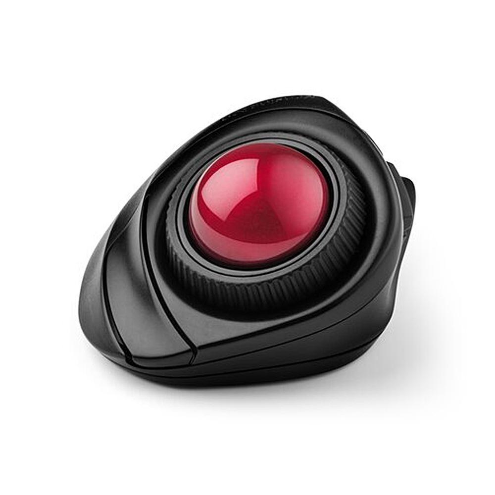 TECNOGLOBAL - Mouse Trackball Fusion Inalambrico Negro Bola Roj