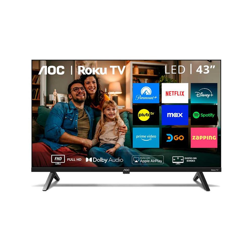 TECNOGLOBAL - Smart TV AOC Roku TV LED 43” Full HD (43S5045)