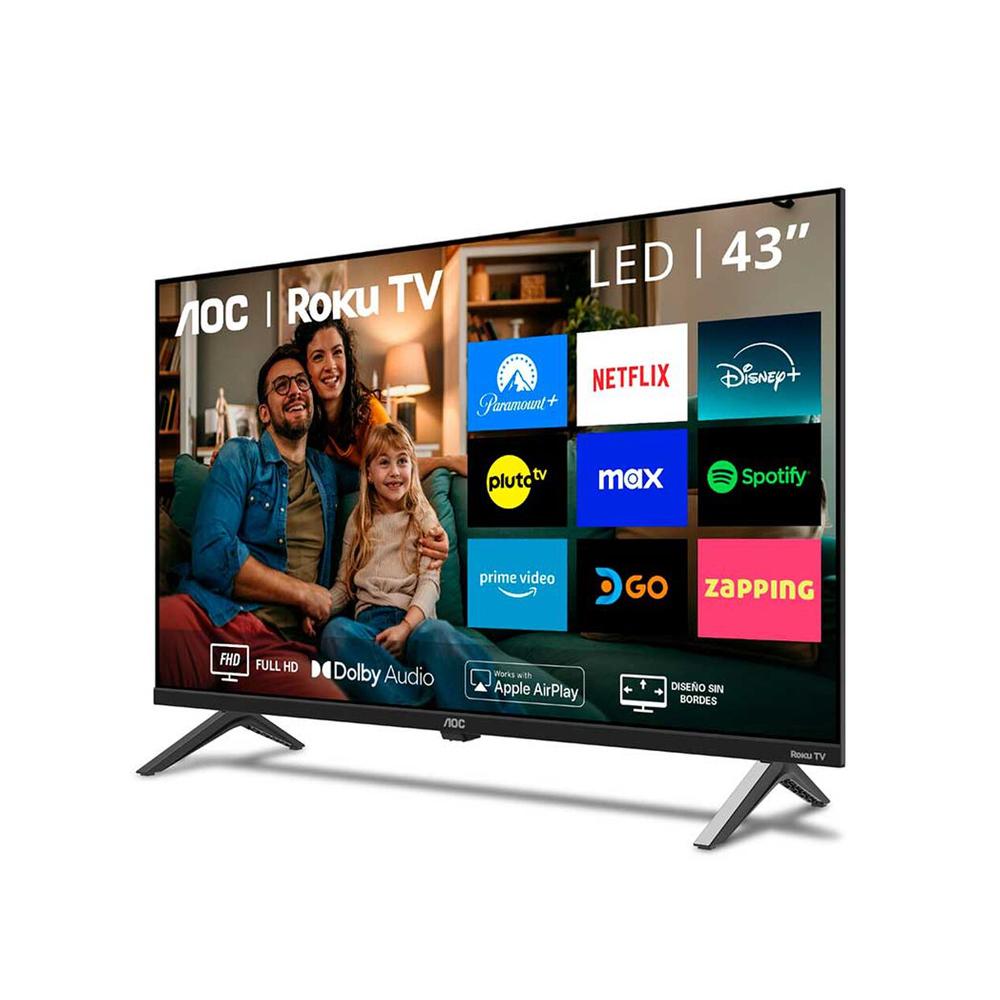 TECNOGLOBAL - Smart TV AOC Roku TV LED 43” Full HD (43S5045)